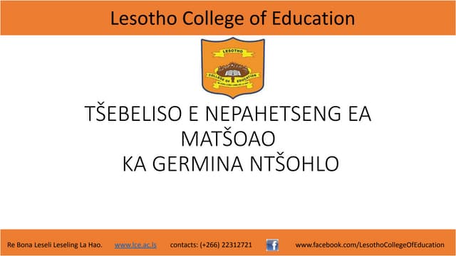 Lenyalo la sesotho | PPTX