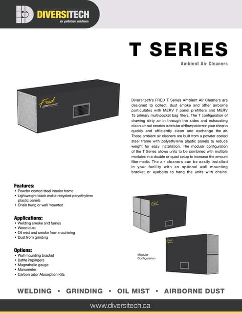 Diversitech RED FRED Fume Extractor, RED Downdraft Table, FRED ICS | PPT