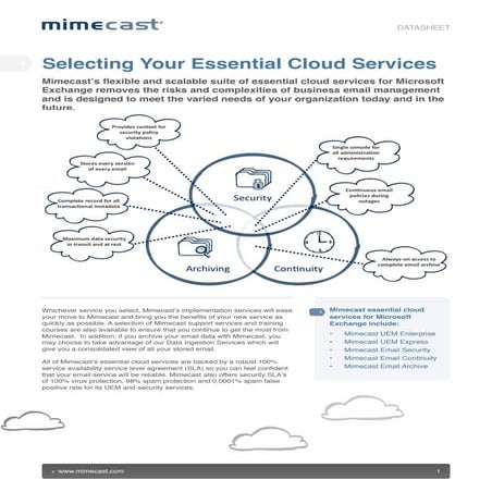 Tsg mimecast-service-comparison-datasheet | PDF