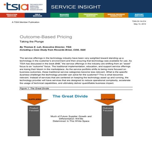 Tsia outcome-based-pricing-sqs | PDF