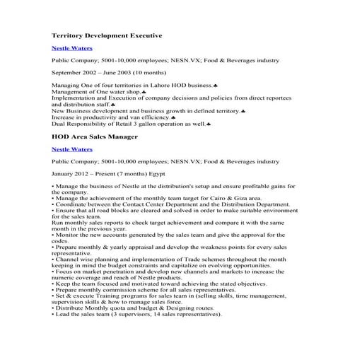 Tso | DOC | Sales | Business