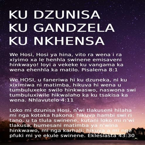 Tsonga Praise Worship Thanksgiving Tract | PDF | Christianity ...