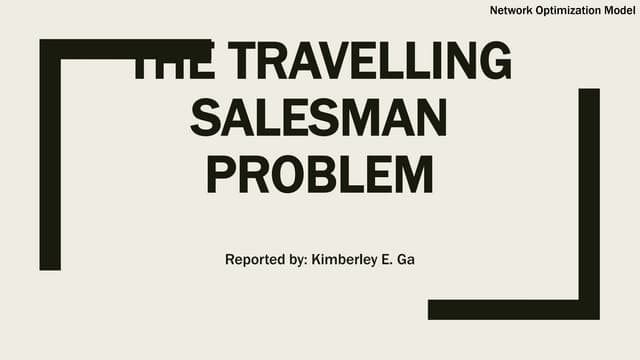 Traveling salesman problem | PPTX