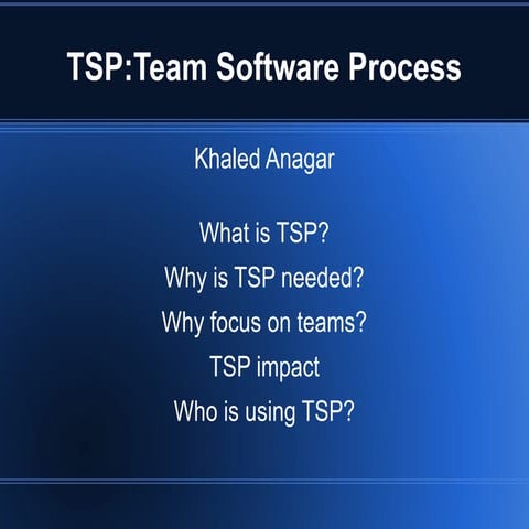 Tsp Overview | PPT