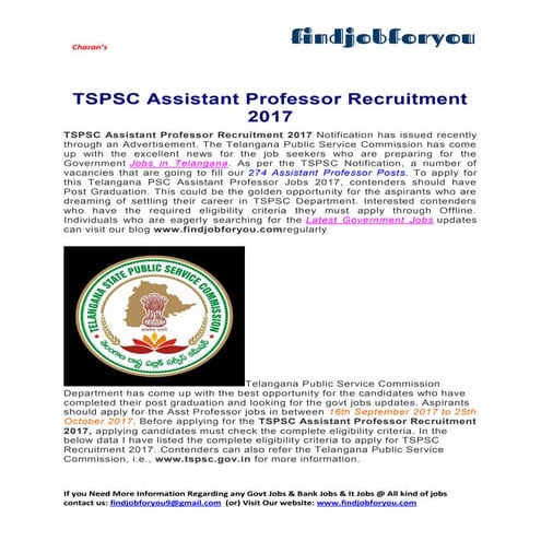 Tspsc.jobs in | PDF