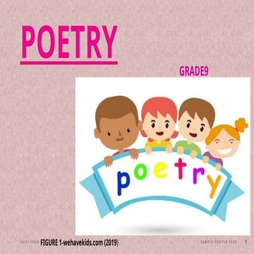 Know more about Poetry and why it is important | PPT