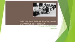 Causes Of Great Depression | PPT