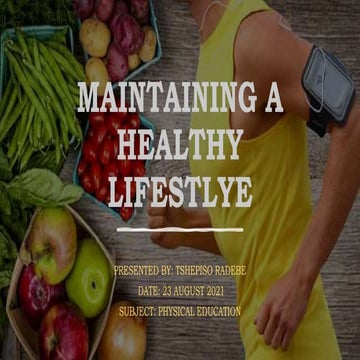 HEALTHY LIFESTLY PRESENTATION | PPTX