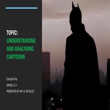 English Grade 10 Visual Text: Cartoon Presentation | PPTX