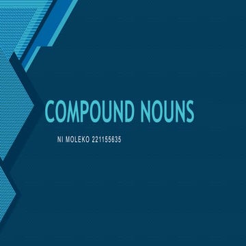 compound nouns | PPTX