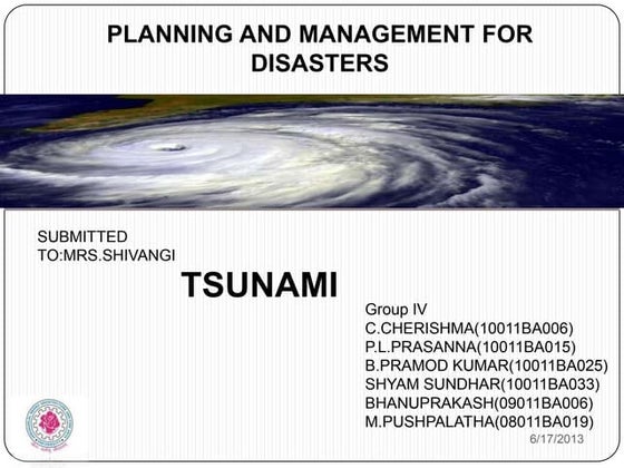 Indian ocean tsunami case study | PPTX