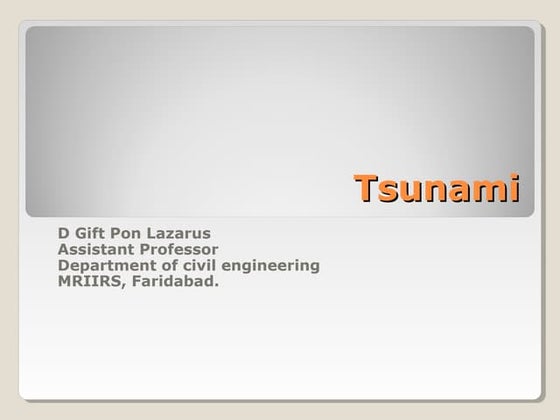 project on Tsunami | PDF
