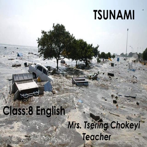Class-8 English Literature, Tsunami from NCERT book | PPTX