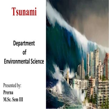 Tsunami is a hazard which is present in this slide | PPTX