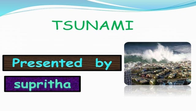 Tsunamis For Kids Powerpoint