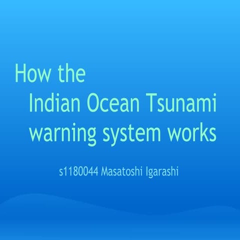 Tsunami warning system | PDF