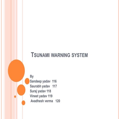 Tsunami warning system | PPTX