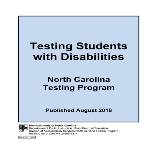 Testing Students with Disabilities | PDF