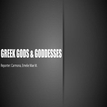Brochure for Gods and Goddesses in English | PPTX