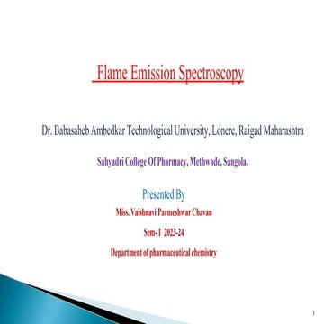 Flame Atomic Emission Spectroscopy.-pptx | PPTX | Chemistry | Science