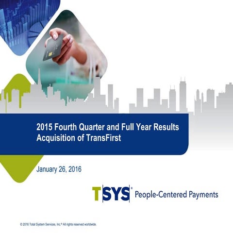 TSYS Transfirst investor slide presentation | PDF