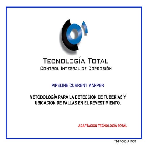 PIPELINE CURRENT MAPPER, PCM | PDF