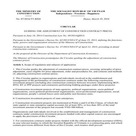 TT 07_2016_Guiding the adjustment of construction contract prices ...
