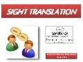 Sight interpreting - sight translation