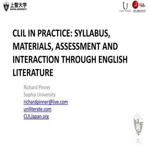 : CLIL in Practice: Syllabus, Materials, Assessment and Interaction ...