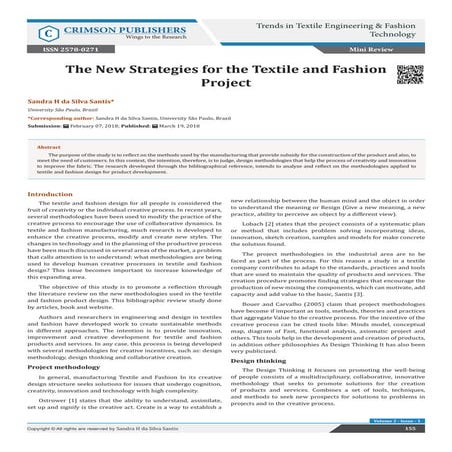 The New Strategies for the Textile and Fashion Project | PDF