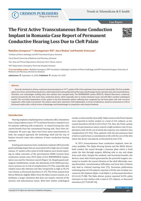 Atresiaplasty versus baha for congenital aural atresia | PDF