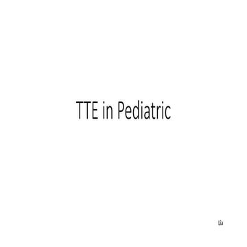 TTE in Pediatric - Lia.pptxjgjgjgkjgkgkug | PPT