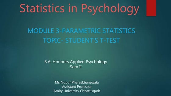 Student t test | PPTX