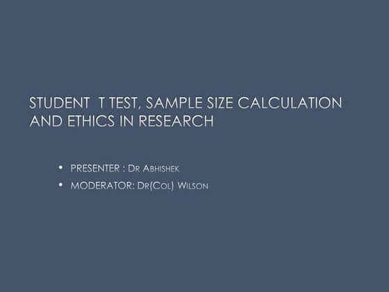 One Sample T Test | PPT