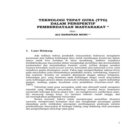 TtTG dan Pemberdayaan Masyarakat (IPDN) | PDF