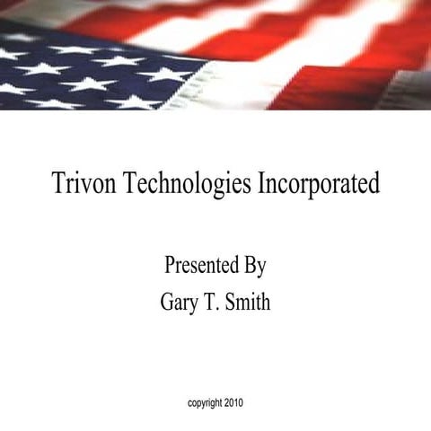 Trivon Technologies Inc. Presentation | PPT