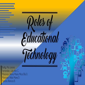 Roles of Technology in Education | PPTX