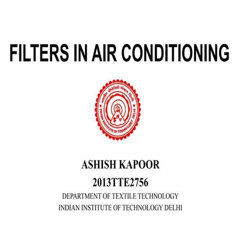 FILTERS IN AIR CONDITIONING | PDF