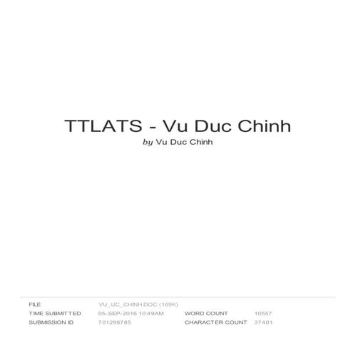 Luận án tiến sĩ tóm tắt Vũ Đức Chính - Phật Giáo | PDF