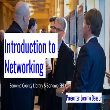 Introduction To Networking Presented In Santa Rosa | PPTX