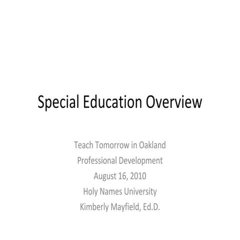 Introduction to Special Education | PPTX