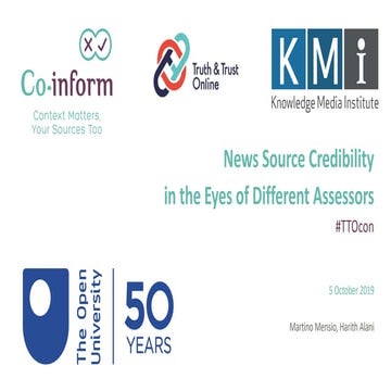 News Source Credibility in the Eyes of Different Assessors | PDF