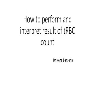 TTOTAL RBC COUNT INFORMATIVE FOR MBBS STUDENTS | PPT
