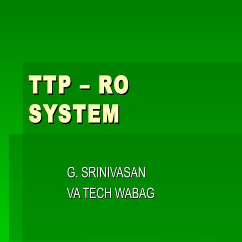 Ttp – Ro System | PPS