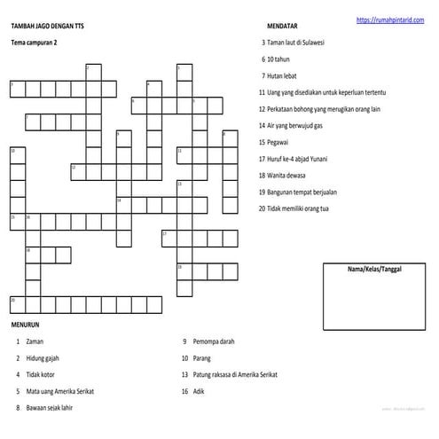 TTS BAHASA INDONESIA CAMPURAN UNTUK KELAS 4 SD | PDF