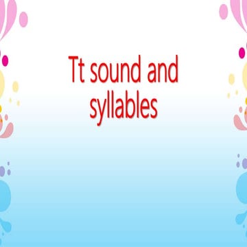 Tt sound and syllables | PPT