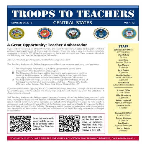 The Veterans Newsletter Sept 2012 final | PDF | Professional School ...