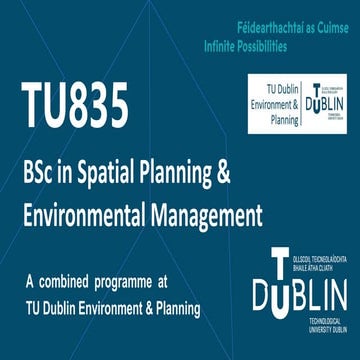 BSc Spatial Planning & Environmental Management at TU Dublin | PDF