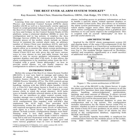 CSS Alarm Handler (BEAST) 2009 | PDF