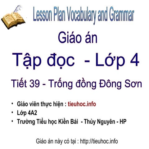 Tuan 20 2 tap doc trong dong dong son | PPT